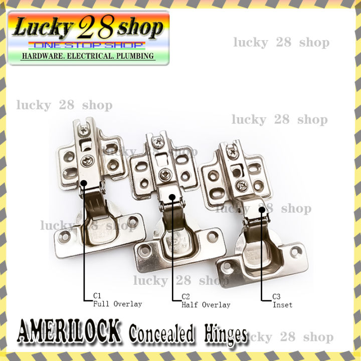 1 PAIR AMERILOCK SOFT-CLOSING CONCEALED HINGES (C1,C2,C3) | Lazada PH