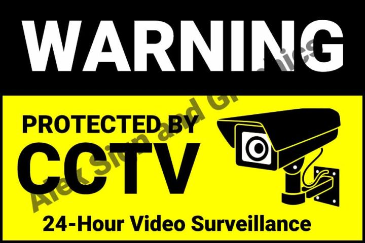 Warning: Protected by CCTV PVC Signage - A4 Size (7.5 x 11.25 inches ...