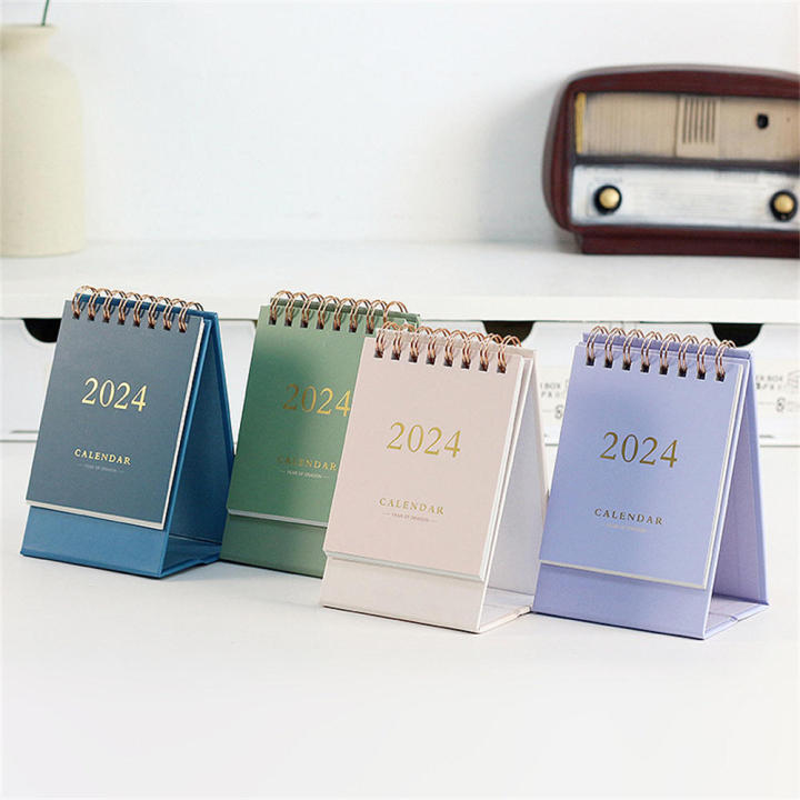 2024 Mini Desk Calendar 2024 Mini Desk Calendar Simple Solid Color ...