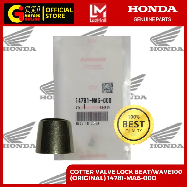HONDA Genuine Parts Cotter Valve Lock for Beat / Wave100 (1 Piece) [ 14781-MA6-000 ] | Lazada PH