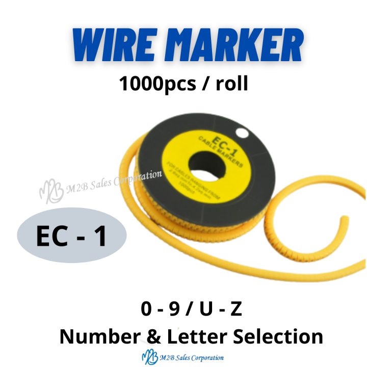 Cable Marker Cable Tagging Wire Marker EC-1 Sleeve Type 0 - 9 Selection ...