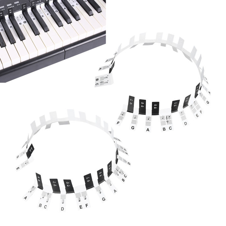 Piano Keyboard Label Removable 88 Key 2 Set Easy To Use Clear Print ...