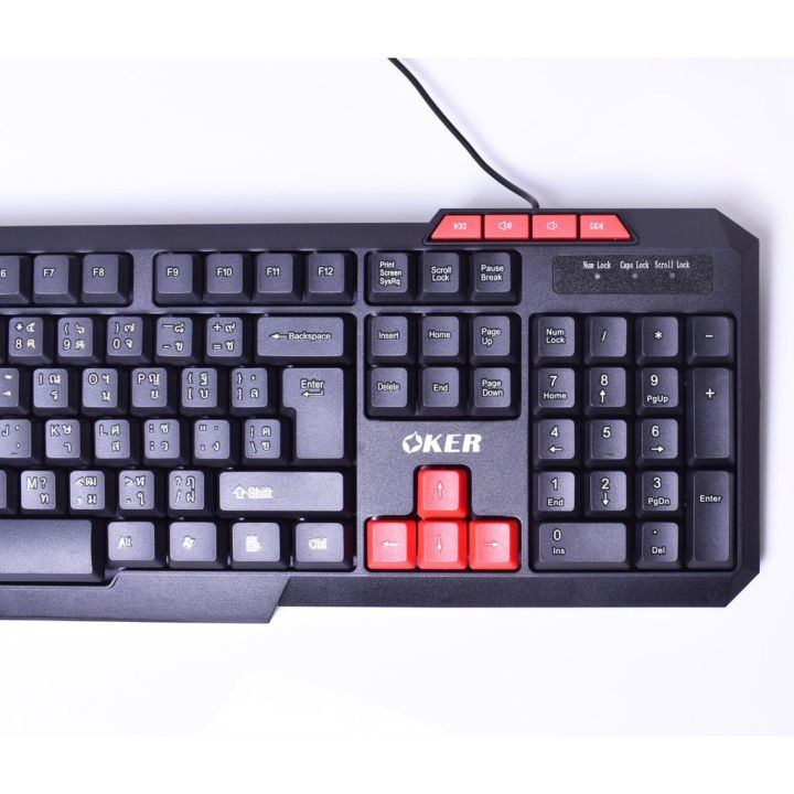 Oker keybord คีบอร์ท สายusb kb-399 | Lazada.co.th