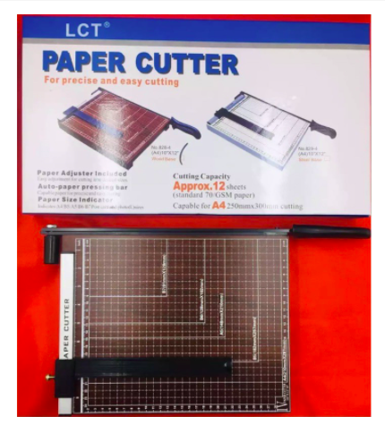 LCT Wooden Paper Cutter A5 / B5 / A4 180x200mm / 250x250mm /250x300mm ...