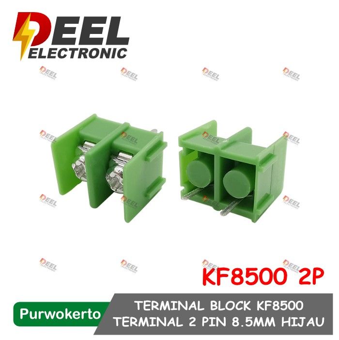 PCB TERMINAL BLOCK KF8500 2PIN HIJAU CONNECTOR PCB SCREW 8.5MM 2P ...