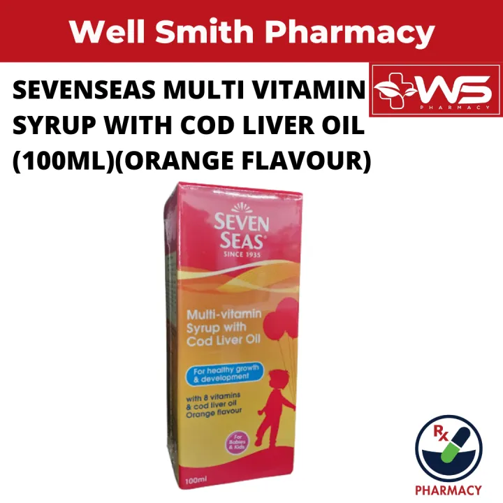 SEVENSEAS MULTI VITAMIN SYRUP WITH COD LIVER OIL (100ML)(ORANGE FLAVOUR ...