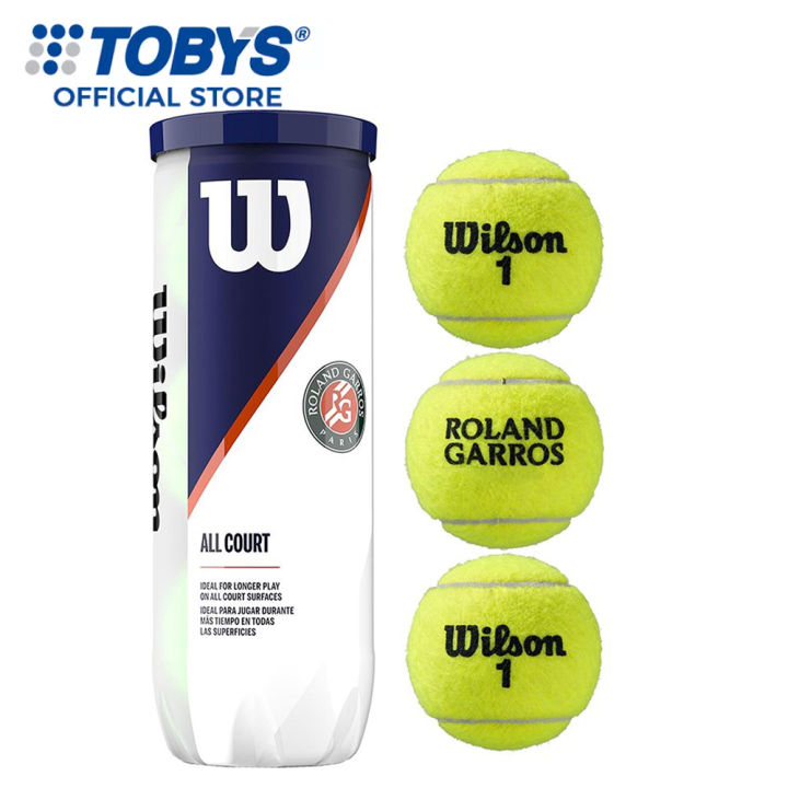 Toby's Sports Wilson Roland Garros All CT 3 Ball Tennis Ball WRT126400 ...
