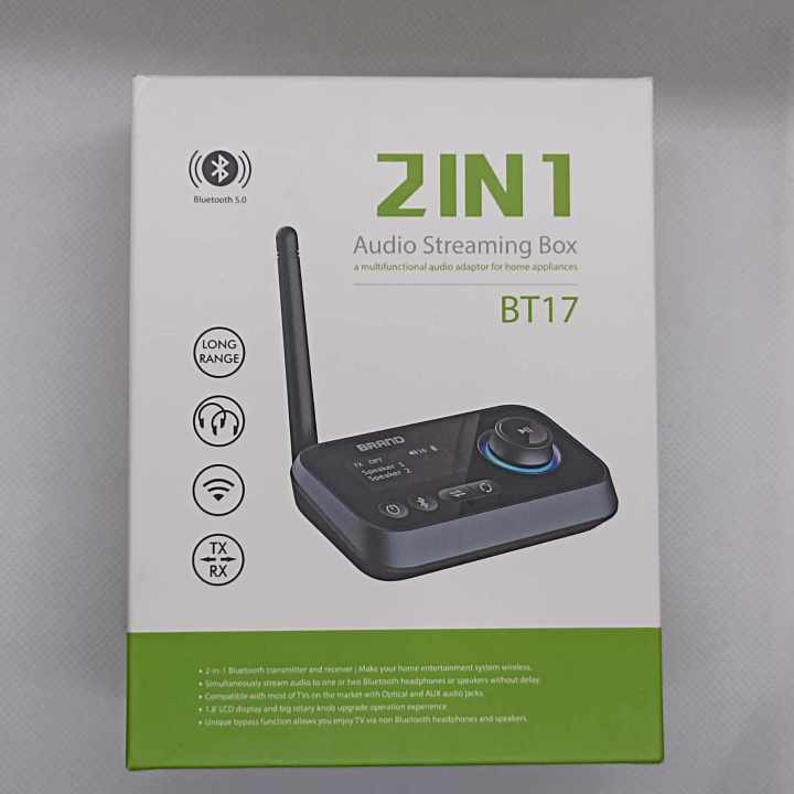 BT17 2 IN 1 Audio streaming box bluetooth 5.0 transmissor fm receptor ...