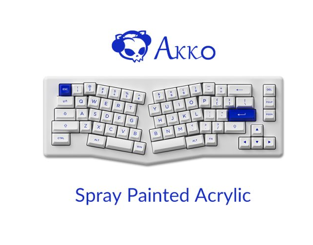 # Akko ACR PRO Alice Spray Painted Acrylic White Fully Assembled ...