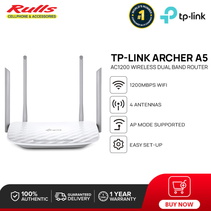 TP-Link Archer A5 AC1200 Wireless Dual Band Wi-Fi Router | 2.4GHz ...