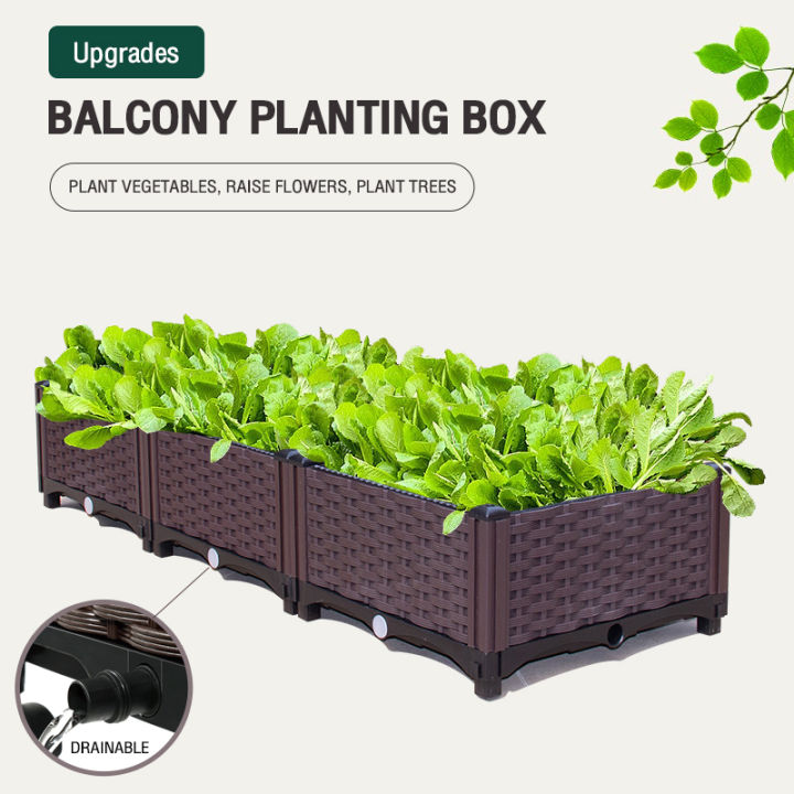 Vegetable growing artifact,rectangular plastic large household planting ...