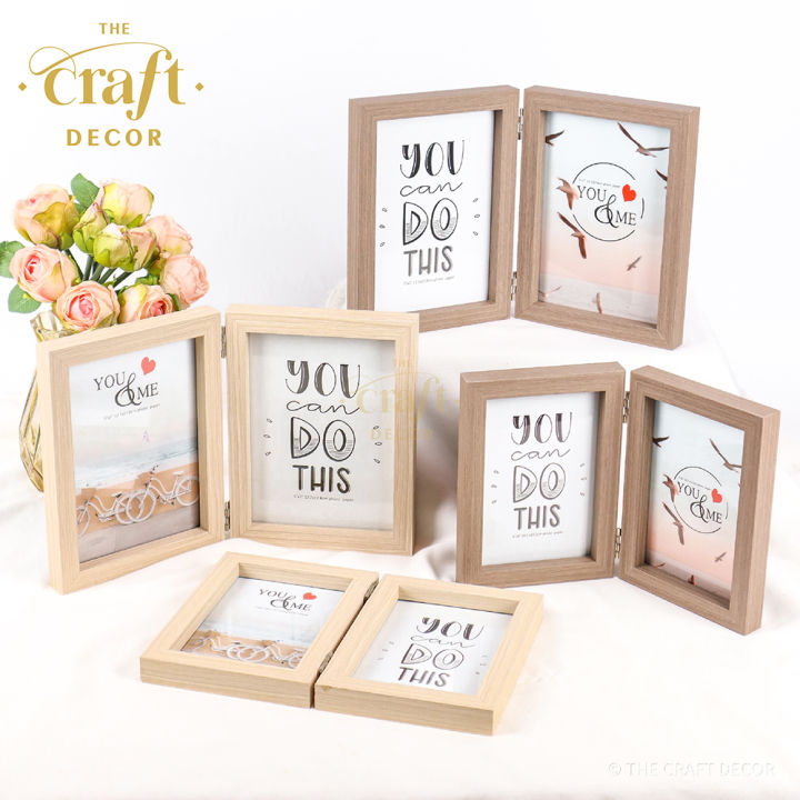 The Craft Decor Foldable Wooden Photo Open Frame - A | Table Frame ...