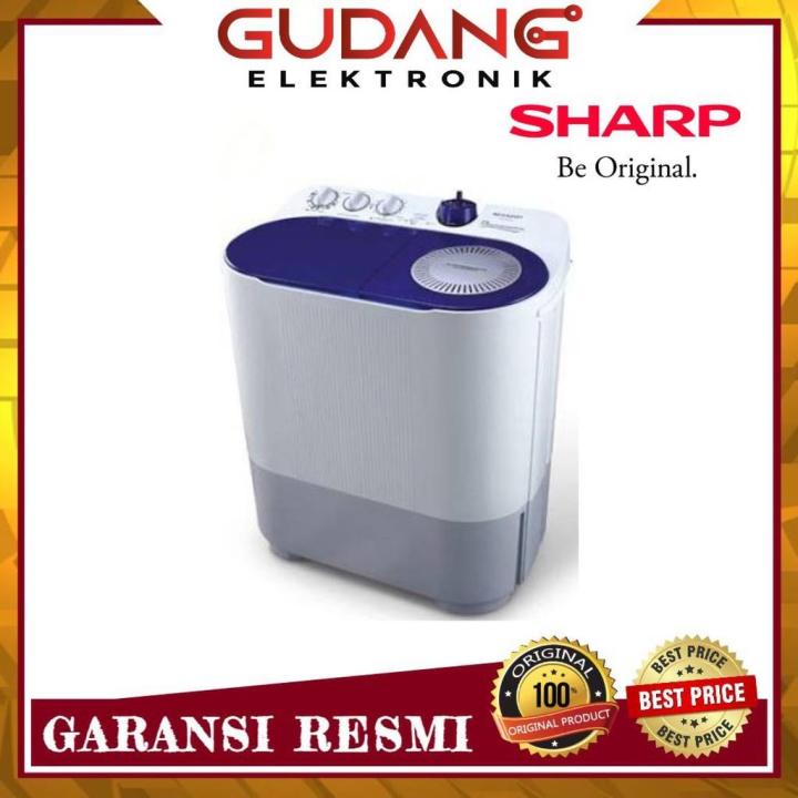 MESIN CUCI 2 TABUNG SHARP ES-T77DA 7KG LOW WATT EST 77 DA DOLPHIN ...