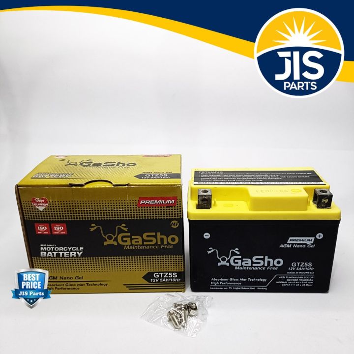 AKI ACCU GaSho KERING GTZ5S HONDA YAMAHA SUZUKI KAWASAKI 100% ORIGINAL ...