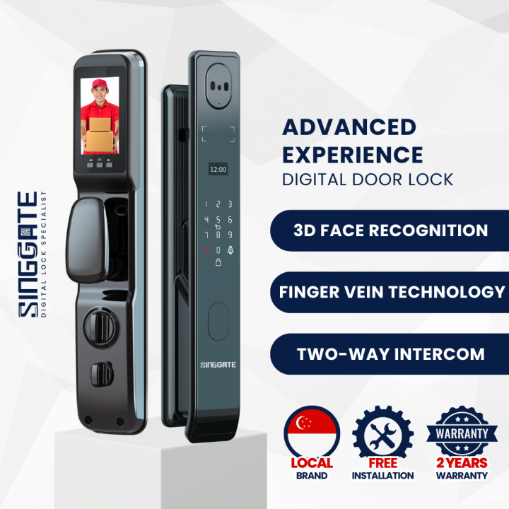 FR005 PRO 3D Face & Finger Vein Recognition Digital Door Lock + FM021 ...