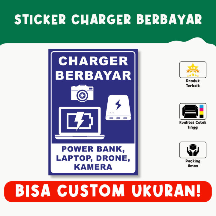Sticker Charger Berbayar – Informasi Layanan, Vinyl Premium, Tahan Lama ...