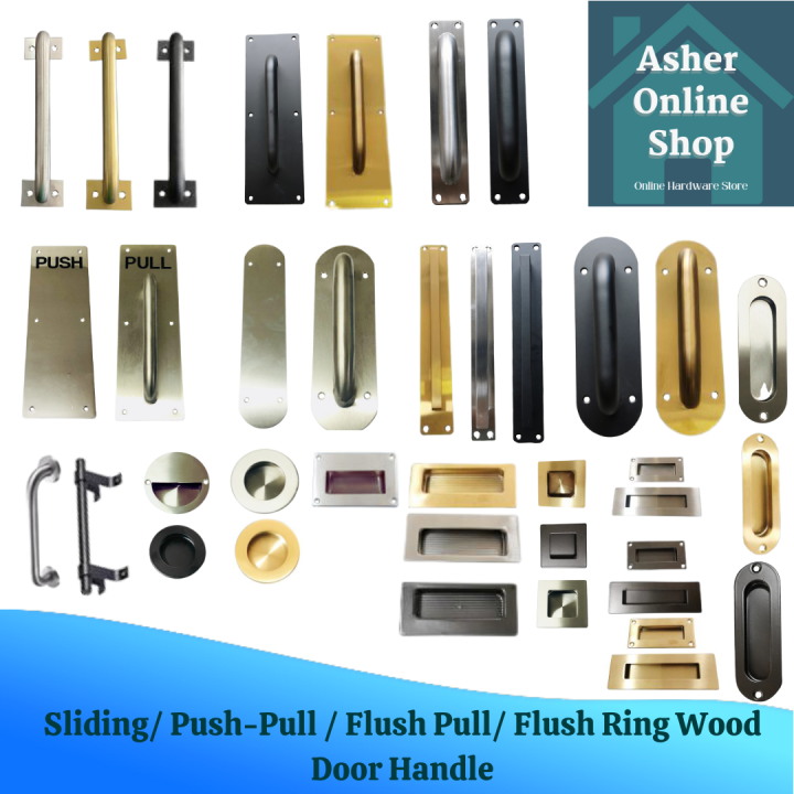 Sliding Door Handle Push and Pull Door Handle Recessed Flush Door ...