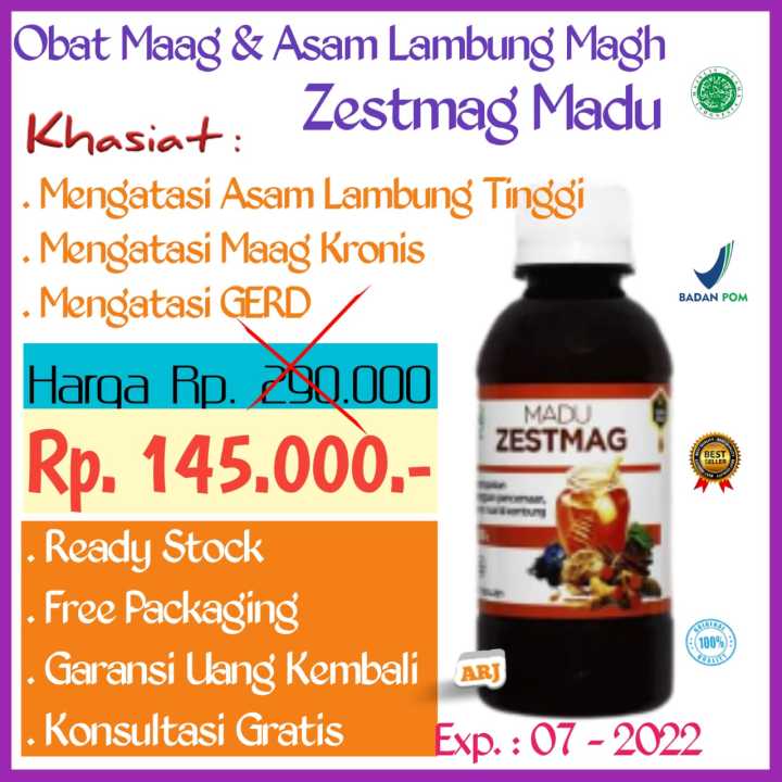 Obat Maag Dan Asam Lambung Magh Madu Zestmag Original Mengatasi ...