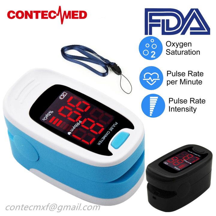 Contec CMS50M Finger Pulse Oximeter Blood Oxygen SpO2 Monitor PR ...