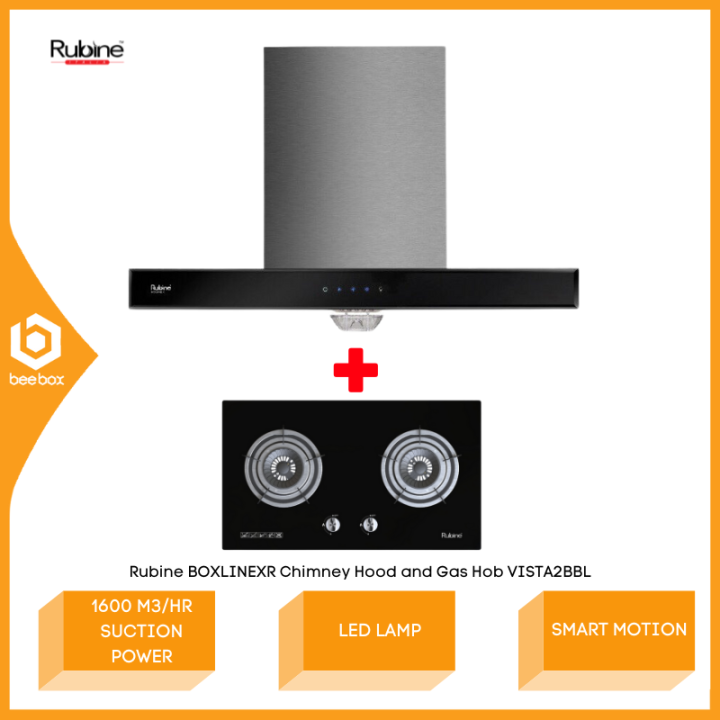 [PENANG only] Rubine Designer Chimney Cooker Hood 1600m3/hr + Rubine ...