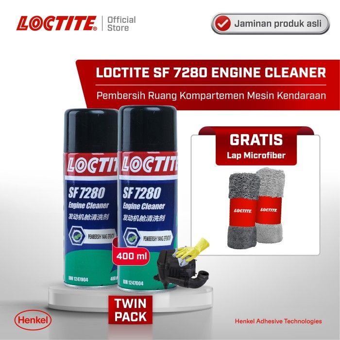Henkel LOCTITE SF 7280 ENGINE CLEANER Pembersih Ruang Mesin Twin Pack ...
