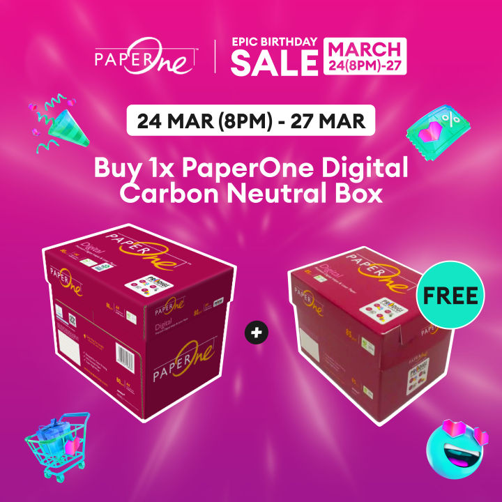 PaperOne A4 Digital Carbon Neutral 80gsm 2500 Sheets (5 Reams) | Lazada