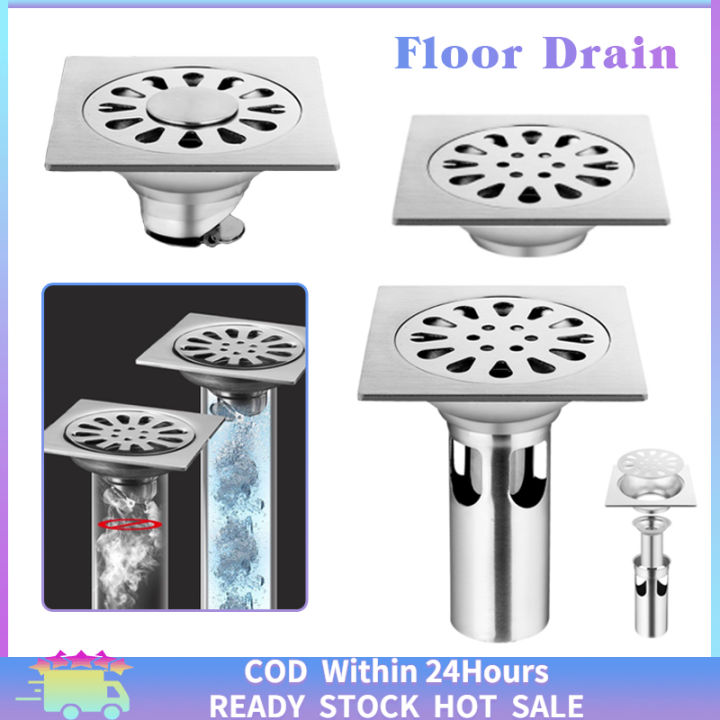 【Ready Stock】Stainless Steel Floor Drain Cover Square Anti-Clog ...