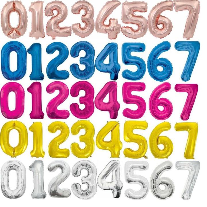 32 Inches Number Foil Balloon (sold per piece) multicollor | Lazada PH