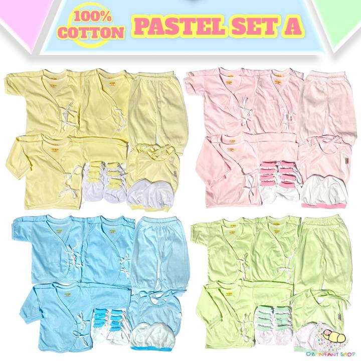 Cotton Pastel Colored Set A for Newborn Baby | 100% Cotton | Newborn ...