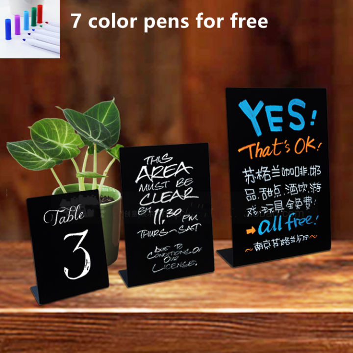 Desktop Blackboard Menu Board Coffee Shop Display Blackboard Stand for ...