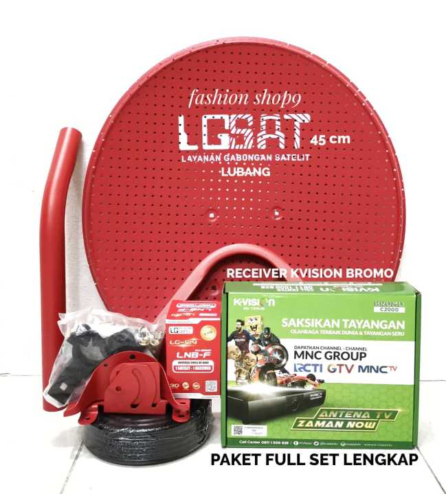 Parabola Mini Lgsat 45 cm Full Set Lengkap Paket 1 Pcs Receiver Kvision ...