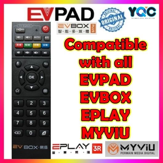 Remote Control For eplay myviu evbox 2S 3S 3R 3Max 5P 5S 6P Pro Plus ...