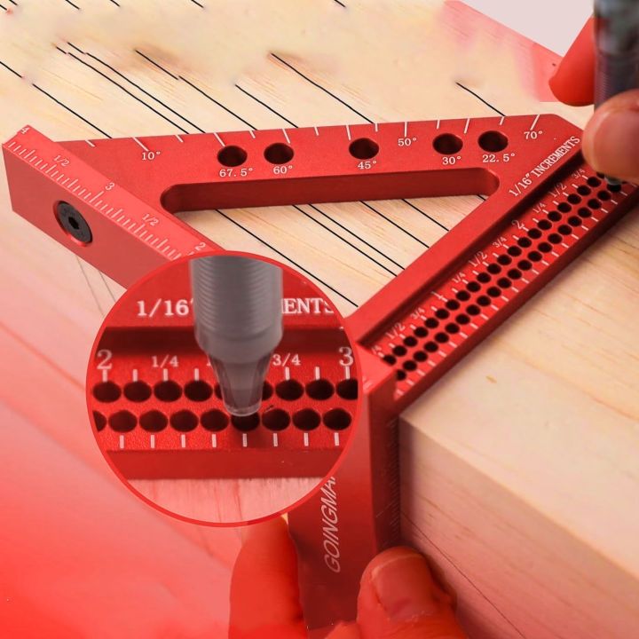 45 90 Degree Carpenter Square 0.8mm Hole Diameter 3D Multi Angle ...