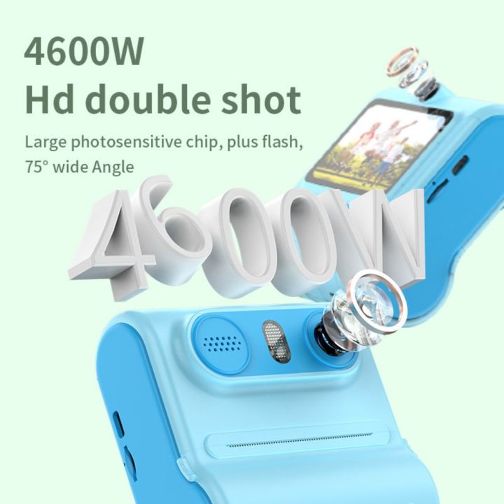 Kids Camera Instant Print, 4600W HD double shot Camera for Kids with ...
