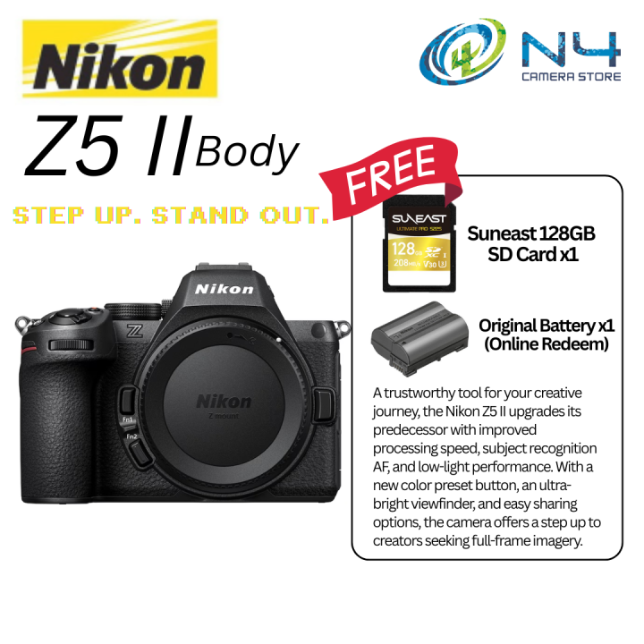 Nikon Z5II / Z5 II Mirrorless Camera Free With 128GB Sd Card [PRE-ORDER ...