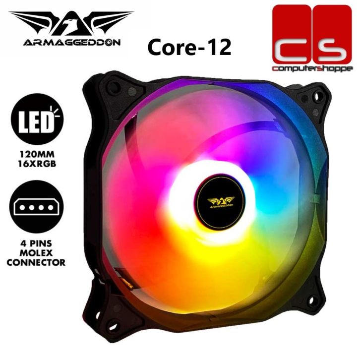 Armaggeddon Core-12 LED 120mm PC Cooling Fan | Lazada