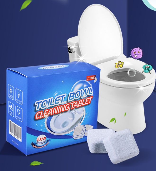 12pcs Toilet Bowl Cleaner Instant Effervescent Tablet Automatic Toilet ...