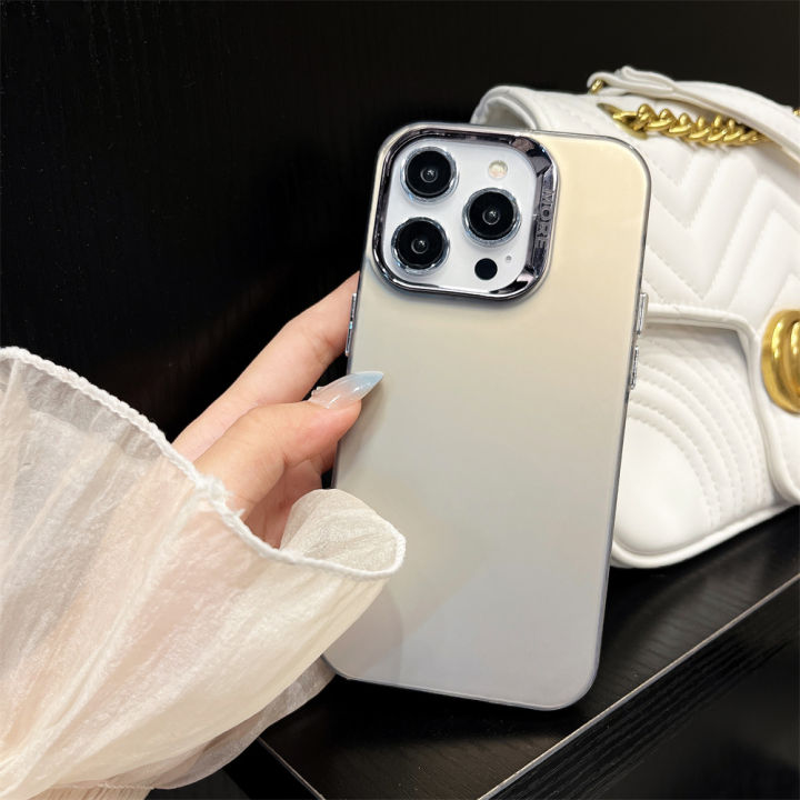 Electroplated Metal Matte Hard Case For iPhone 15 15pro 15promax 14 14pro 14promax Frosted color ...