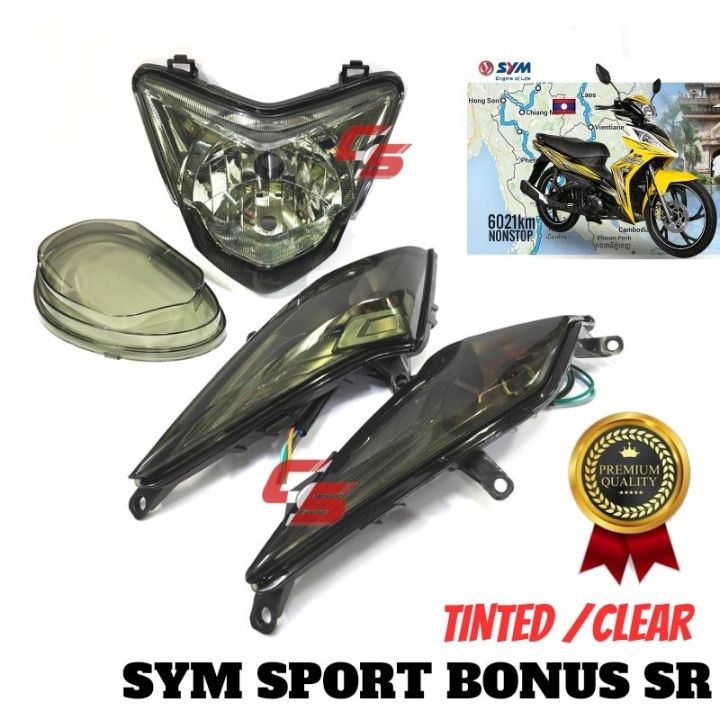 SYM SPORT BONUS SR 110 115 HEAD LAMP FRONT SIGNAL SET LED METER LENS ...