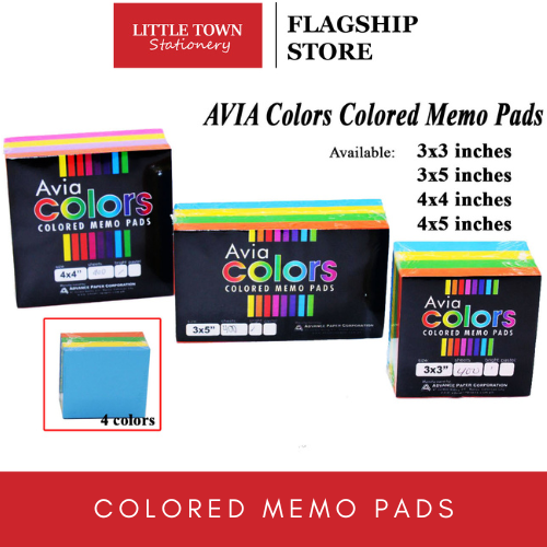 Avia Colors Colored Memo Pad 400 Sheets Bright Colors | Lazada PH