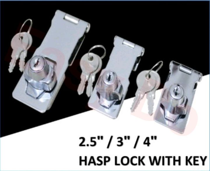 Hasp Self Locking Security Hasp Staple 2 Keys Cabinet Lock Drawer ... Hasp Self Locking Security Hasp Staple 2 Keys Cabinet Lock Drawer ...