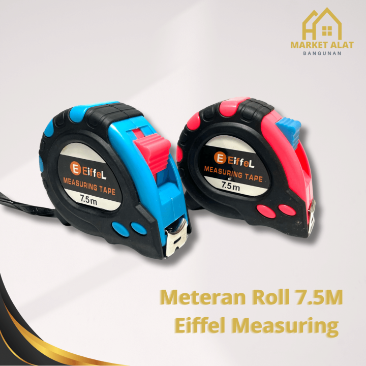 Meteran Roll Eiffel Tukang Bangunan 7,5 M Meter / Measuring Tape Bagus ...
