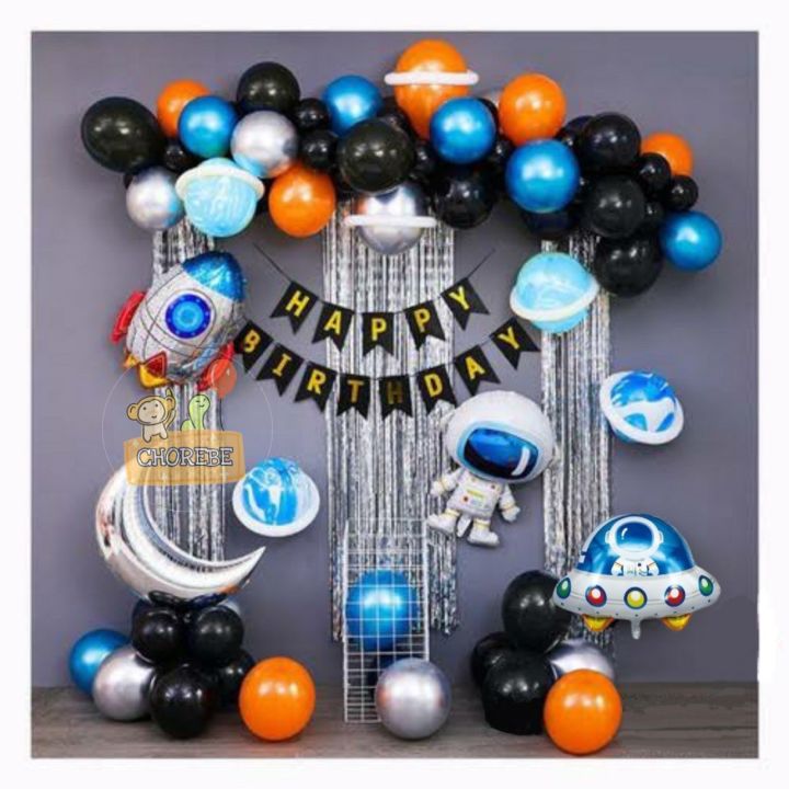 Paket Dekorasi Balon Ulang Tahun Tema Luar Angkasa Roket Astronot 08 ...