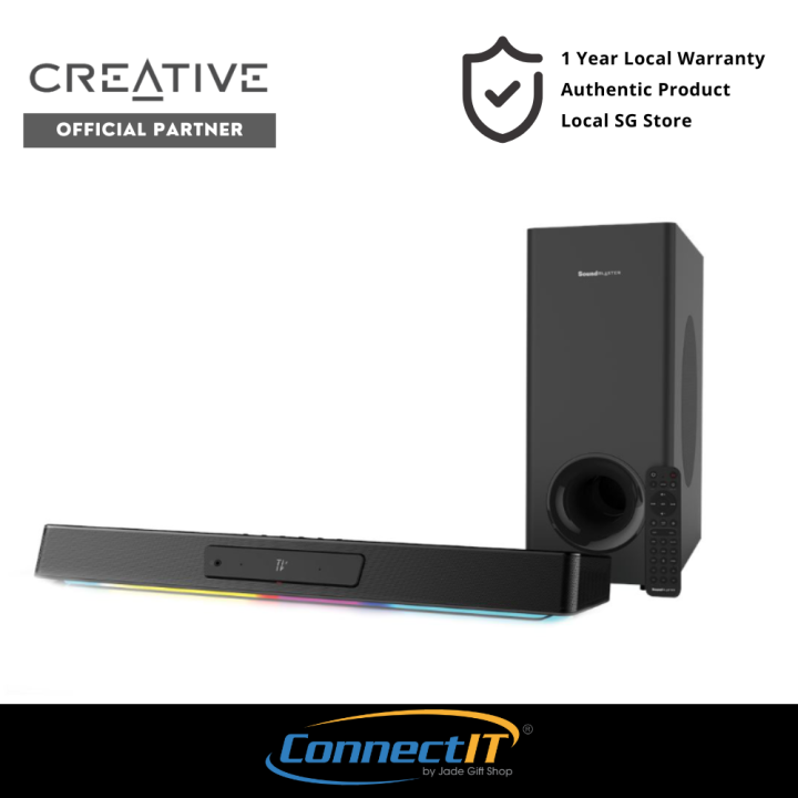Creative Sound Blaster V2 RGB LED Sound Bar for PC Gaming (1 Year Local ...