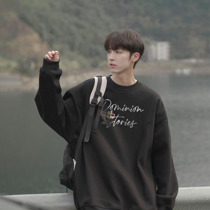 Áo sweater nam nữ unisex form rộng đôi len nỉ ngoại local brand đẹp cặp ...