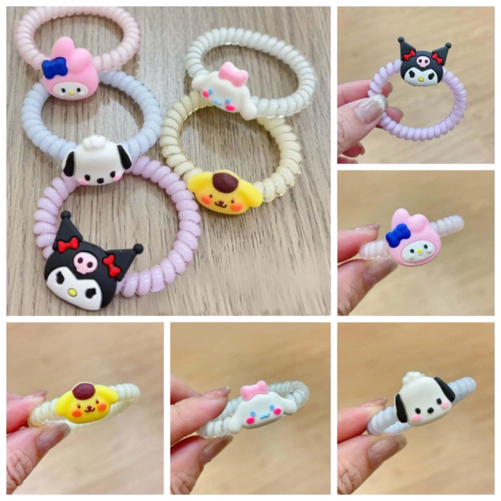 Sanrio anime cartoon small rubber band cute bracelet for kids dual ...