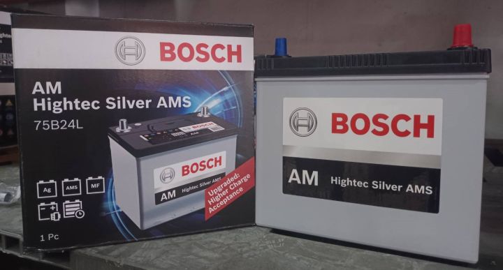 BOSCH 75B24L Hightec Silver AMS# รับประกัน15เดือน#แบตเตอรี่แห้ง# 55แอมป์ #แบตเตอรี่รถยนต์#รองรับ ...