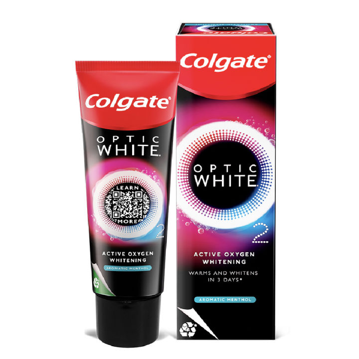 Colgate Optic White O2 Aromatic Menthol Toothpaste 85g. คอลเกต อ๊อพติค ...
