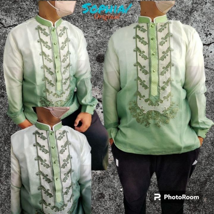 （NEW） Barong Tagalog Modern Barong with linning embroidery barong ...