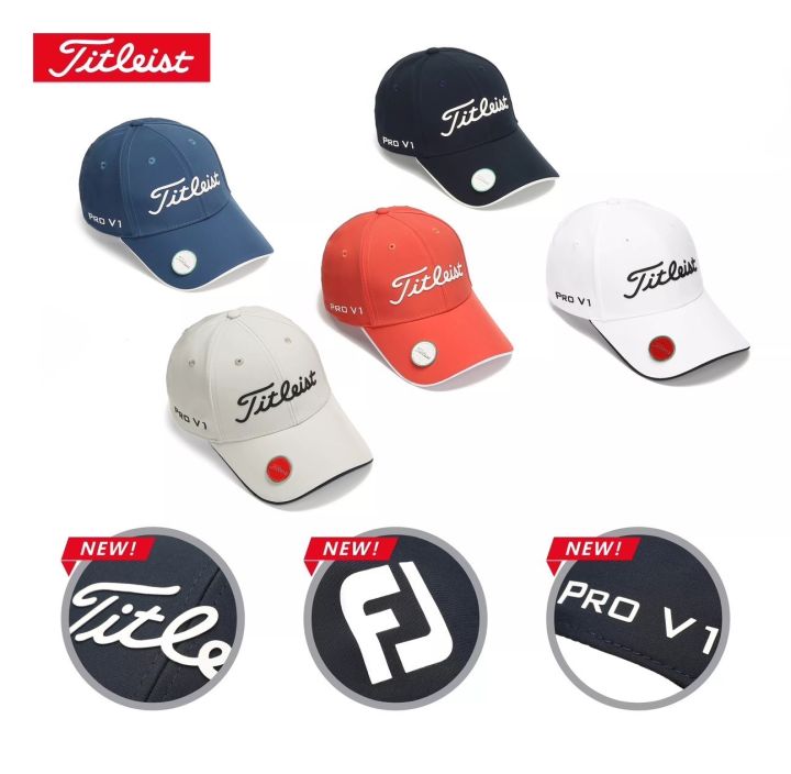 หมวกกอล์ฟ Titleist ProV1 2024 golf cap with Golf Ball Marker | Lazada.co.th
